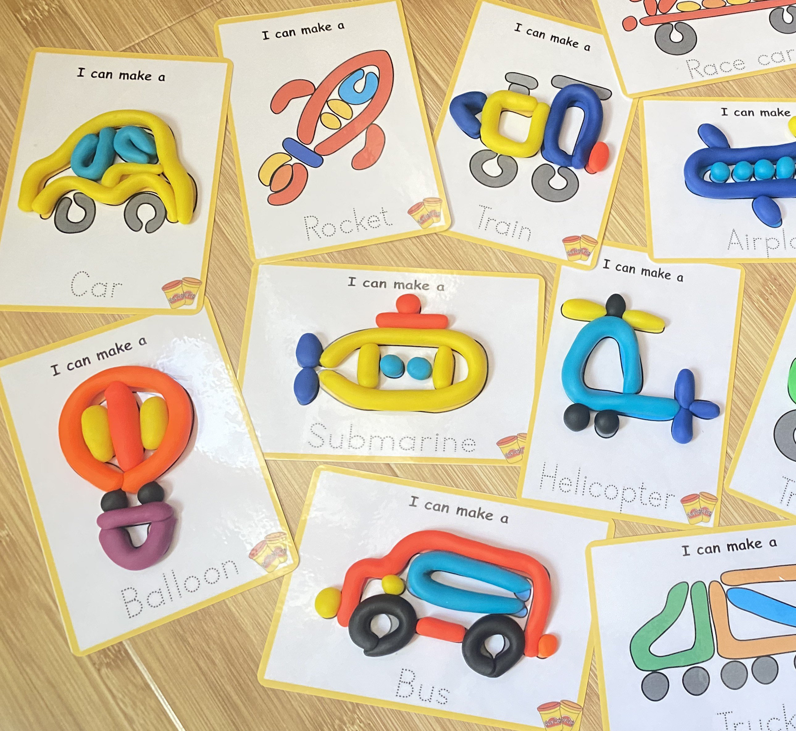 Play Doh Mats Transportation Visual Cards Printable Play - Etsy Australia