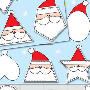 Santa Shapes Matching Activity, 2D Shapes, Christmas Busy Book Page ...