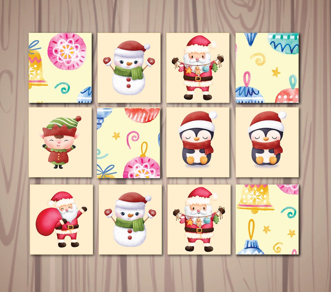 Christmas Memory Game Printable Memory Cards Toddler Quiet - Etsy