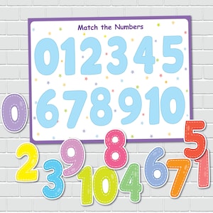 Numbers Matching Activity, Toddler Busy Book Page, Learning Binder, Pre ...