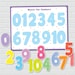 Numbers Matching Activity, Toddler Busy Book Page, Learning Binder, Pre ...