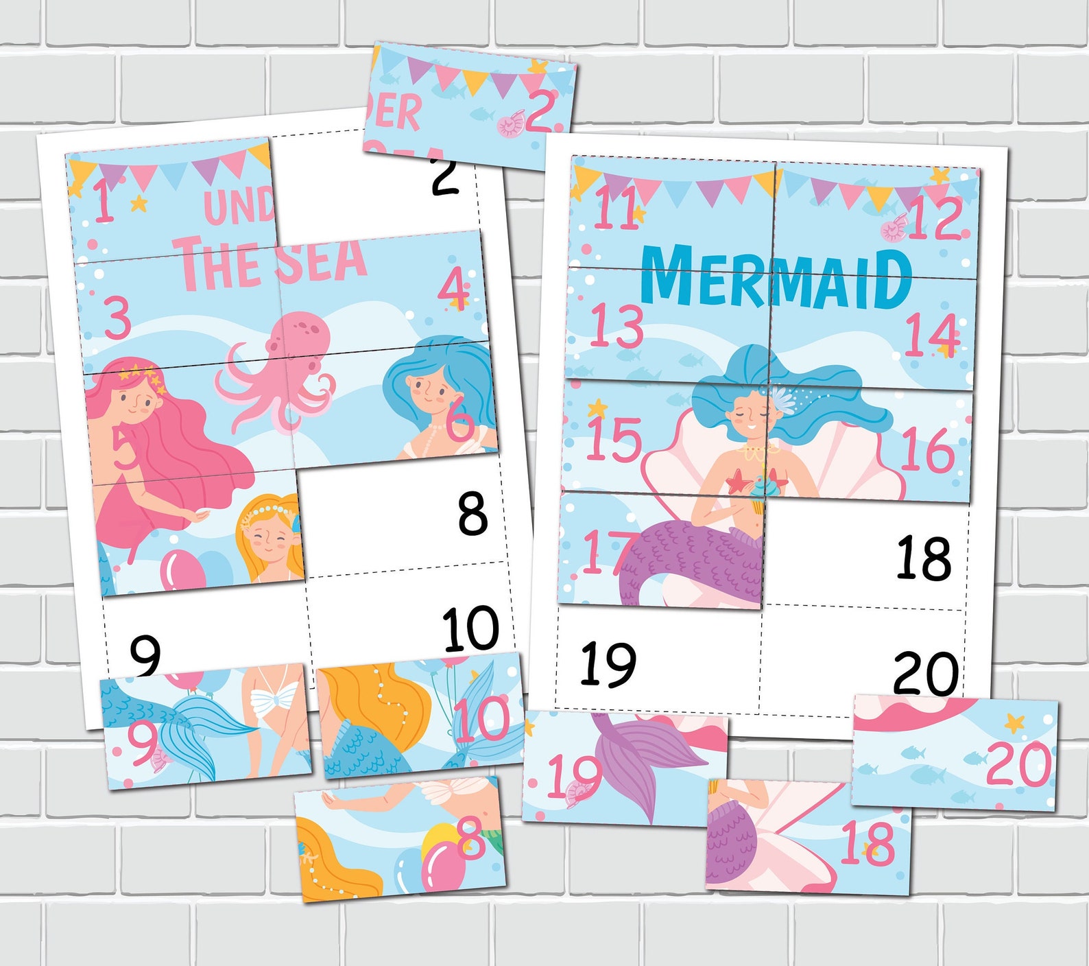 Mermaids Busy Book Pages, Toddler Learning Binder, Preschool Quiet Book ...