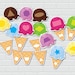 Ice Cream Shapes Matching Activity. Toddlers Sort and Match Game ...