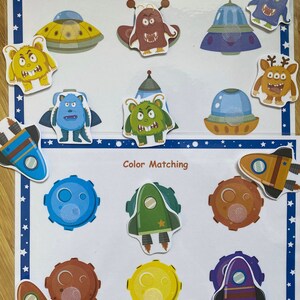 Outer Space and Solar System Universe Busy Book Printable, Toddler ...