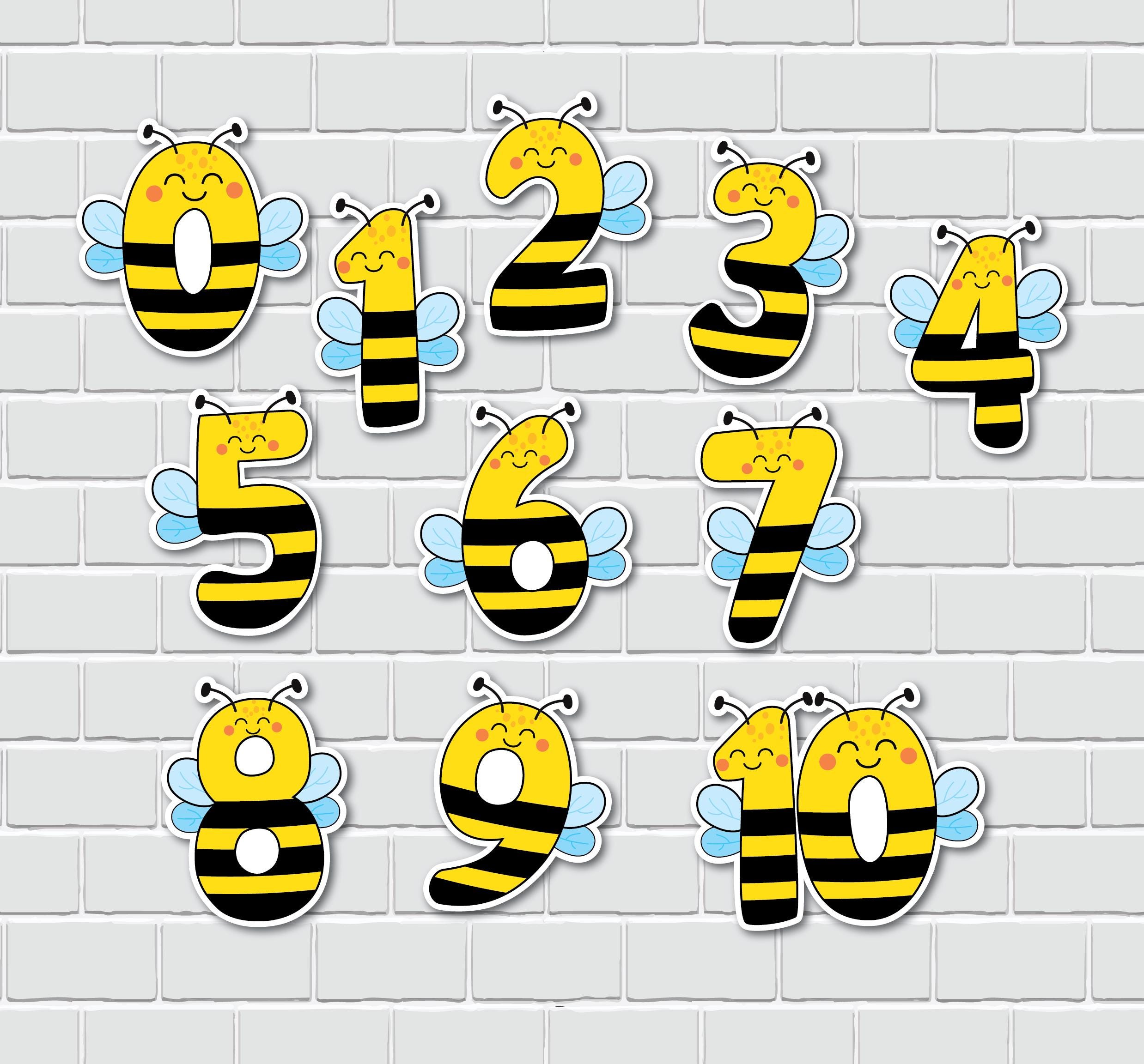 Bees Numbers Matching Activity, Toddler Busy Book, Learning Binder, Pre ...