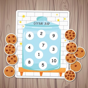 Cookie Jar Counting Activity, Matching Numbers 1-10 Count, Homeschool ...