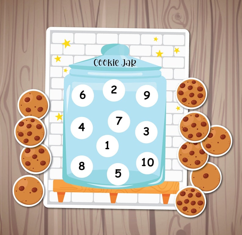 Cookie Jar Counting Activity, Matching Numbers 1-10 Count, Homeschool ...