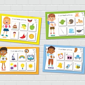 Five Senses Sorting Mats, Printable Activity, 5 Senses Sorting ...