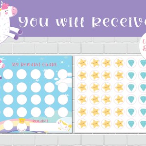 Unicorn Reward Chart, Kids Behavior Chart, Unicorn Chore Chart, Unicorn ...