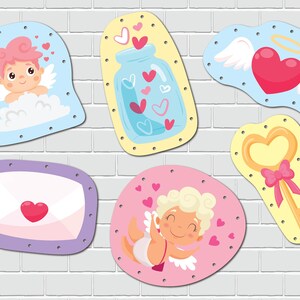 St. Valentine's Lacing Cards, Preschool Fine Motor Skill Activity ...