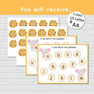 Cookies Alphabet Matching Game, ABC Busy Book Pages, Toddler Learning ...