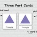 2D Shapes Flashcards, 3 Part Flash Cards, Geometric Shapes, Montessori ...