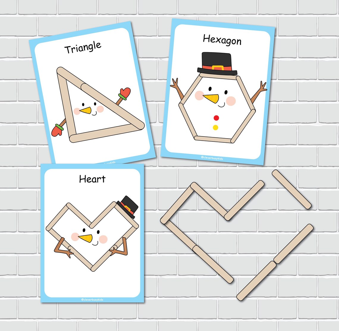 Snowman Popsicle Sticks Activity for Kids, Winter Activities, Fine ...