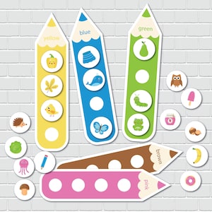 Colors Matching Activity, Montessori Materials, Toddler Printable ...