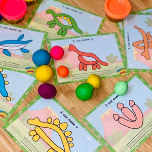 Dinosaurs Play Dough Mats, Printable Play Doh, Preschool Activities ...