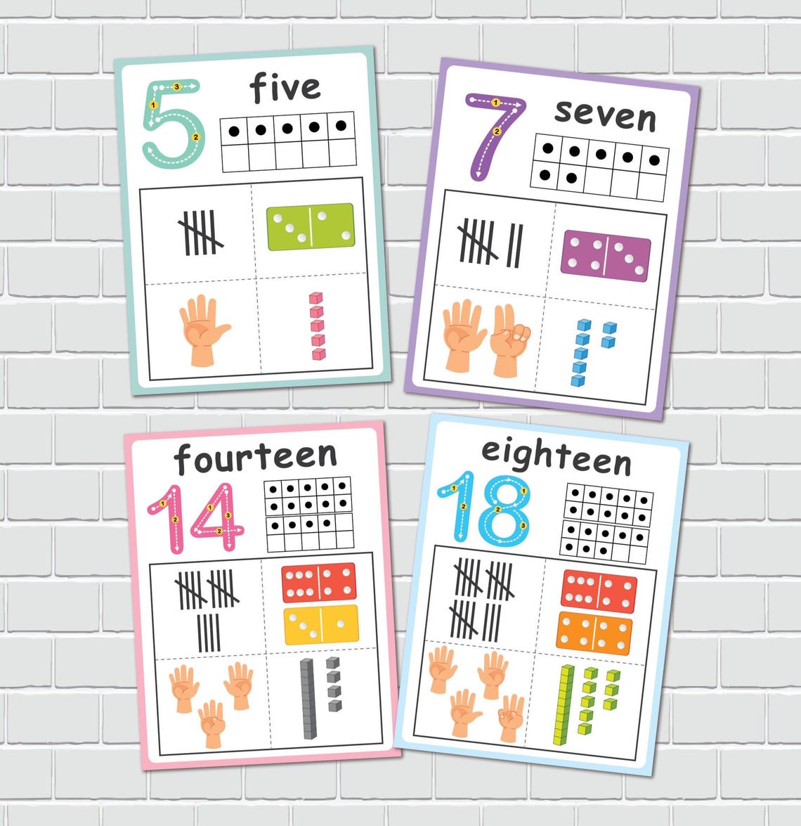 Number Sense Posters 1-20. Preschool Math Activities, Number ...