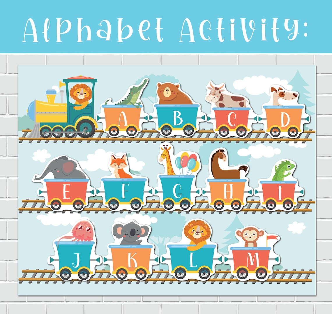 Train Alphabet Matching Preschool Worksheet Printable Activity | Etsy