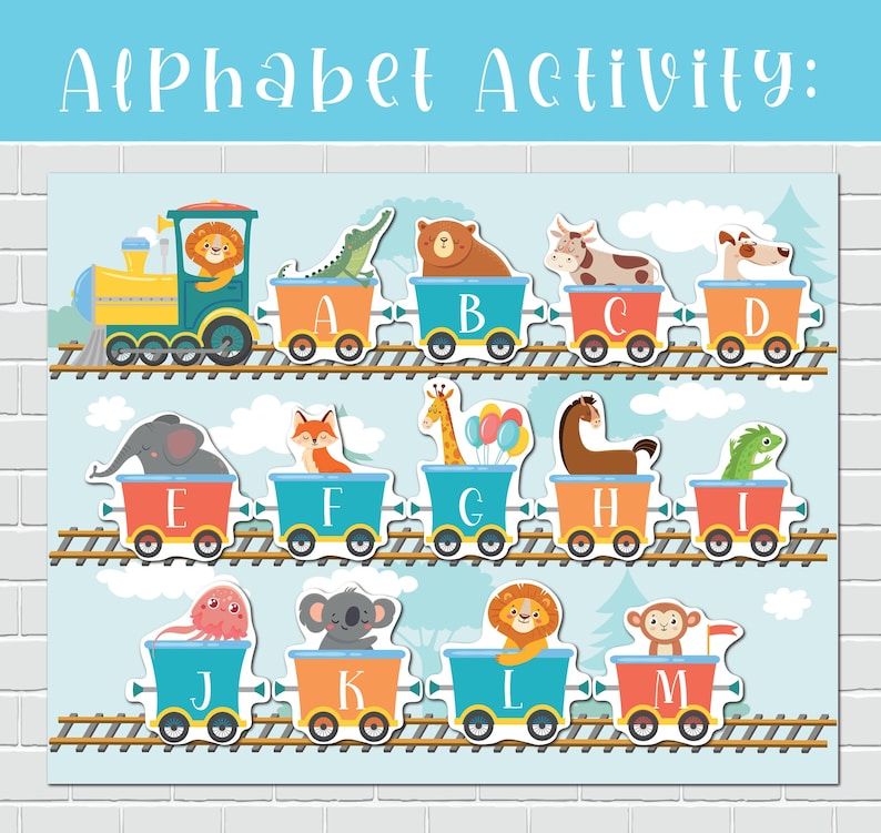 Train Alphabet Matching Preschool Worksheet Printable Activity | Etsy