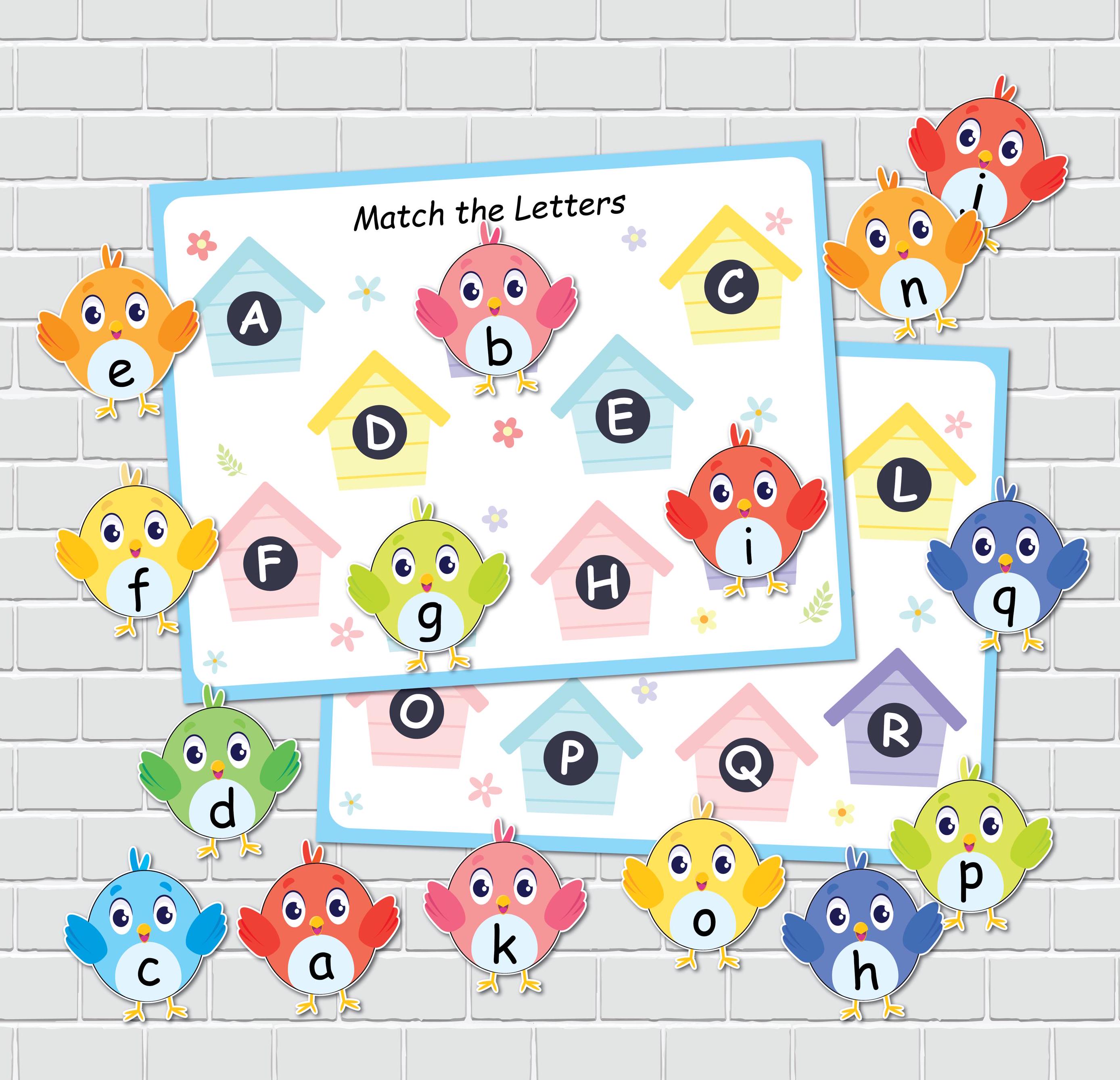 ABC Matching Game: Preschool Alphabet Learning Activity (digital ...