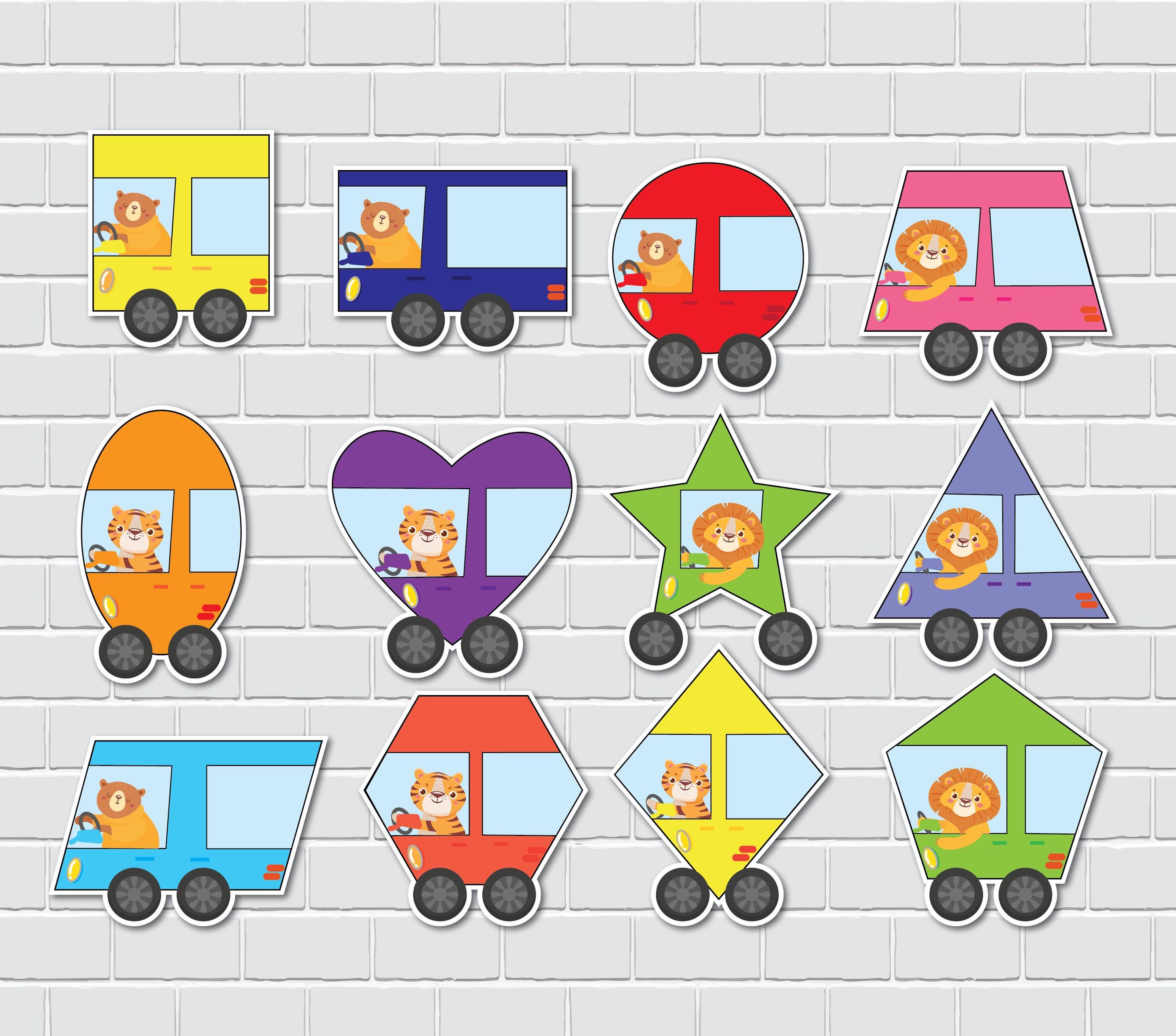 Car Shape Matching Activity: Preschool Learning (digital Download) - Etsy