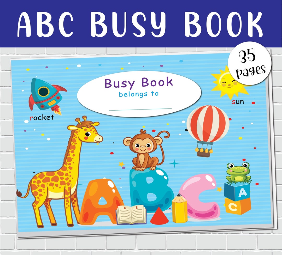 Toddler Busy Book ABC Worksheets Preschool Learning Binder Alphabet ...