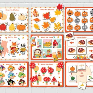 Fall Busy Book, Autumn Quiet Book, Toddler Learning Binder, Preschool ...
