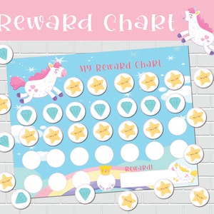 Unicorn Reward Chart, Kids Behavior Chart, Unicorn Chore Chart, Unicorn ...