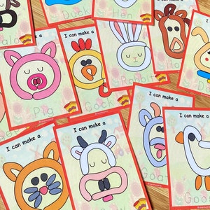 Farm Animals Play Doh Mats, Printable Play Dough, Montessori Play Doh ...