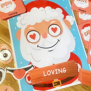 Santa Emotions and Feelings Activity for Kids, Christmas Busy Book ...