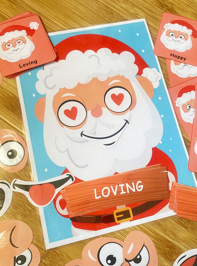 Santa Emotions and Feelings Activity for Kids, Christmas Busy Book ...