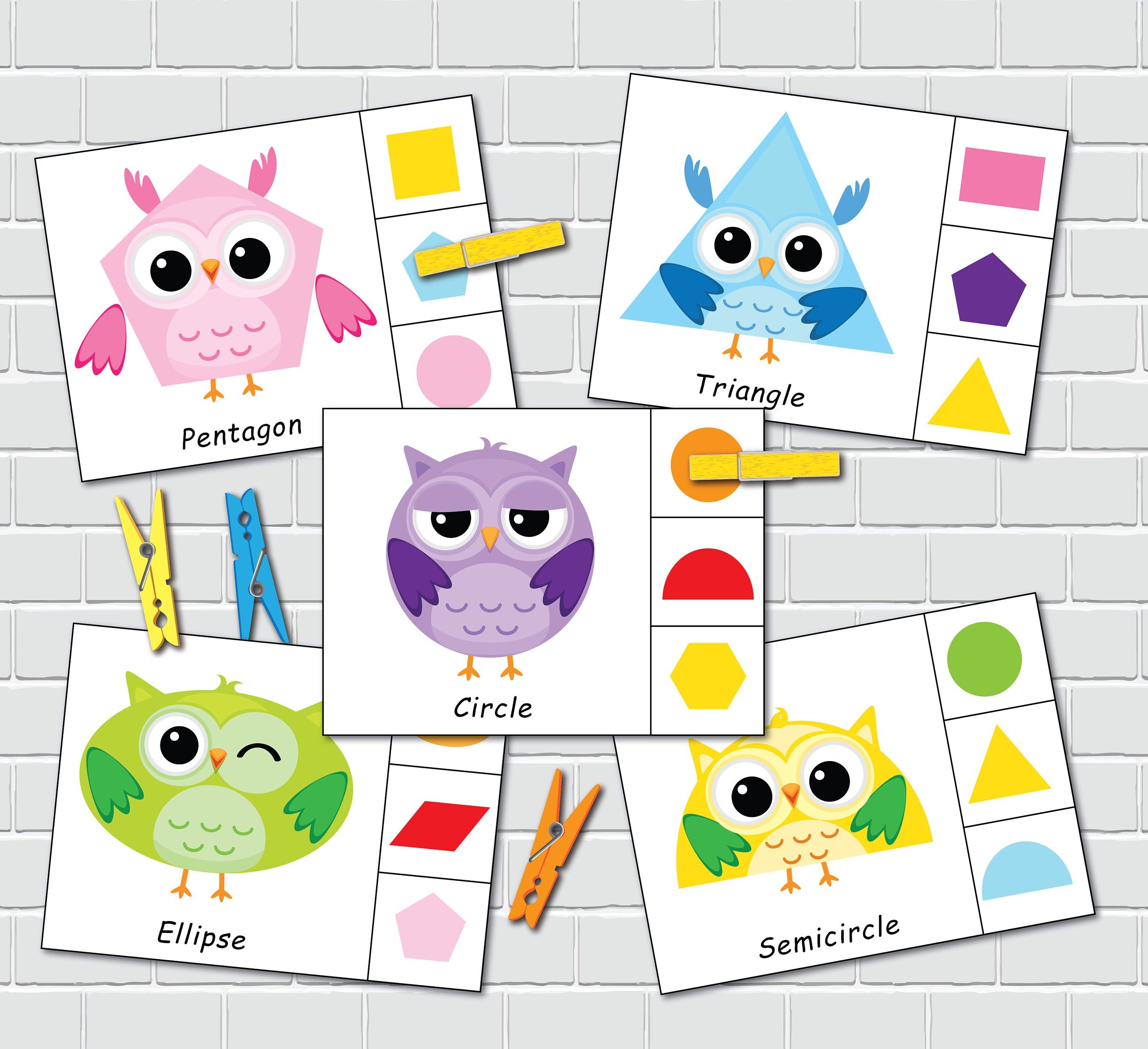 2D Shapes Clip Cards, Shapes Busy Book, File Folder Games, Special ...