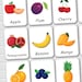 Fruits and Vegetables Flash Cards Toddler Printable Activity Montessori ...