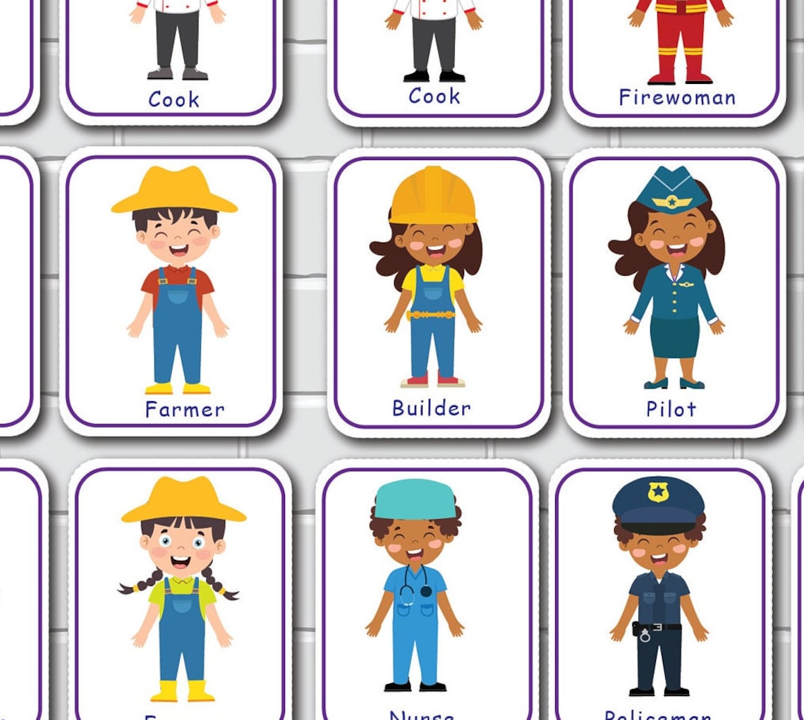 Community Helpers Dress up Preschool Printable Worksheets - Etsy Canada