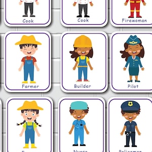 Community Helpers Dress up Preschool Printable Worksheets Professions ...