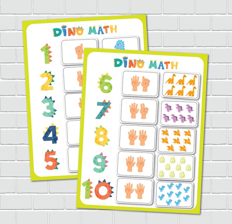 Dinosaur Counting Activity, Preschool Math, Homeschool Resource ...