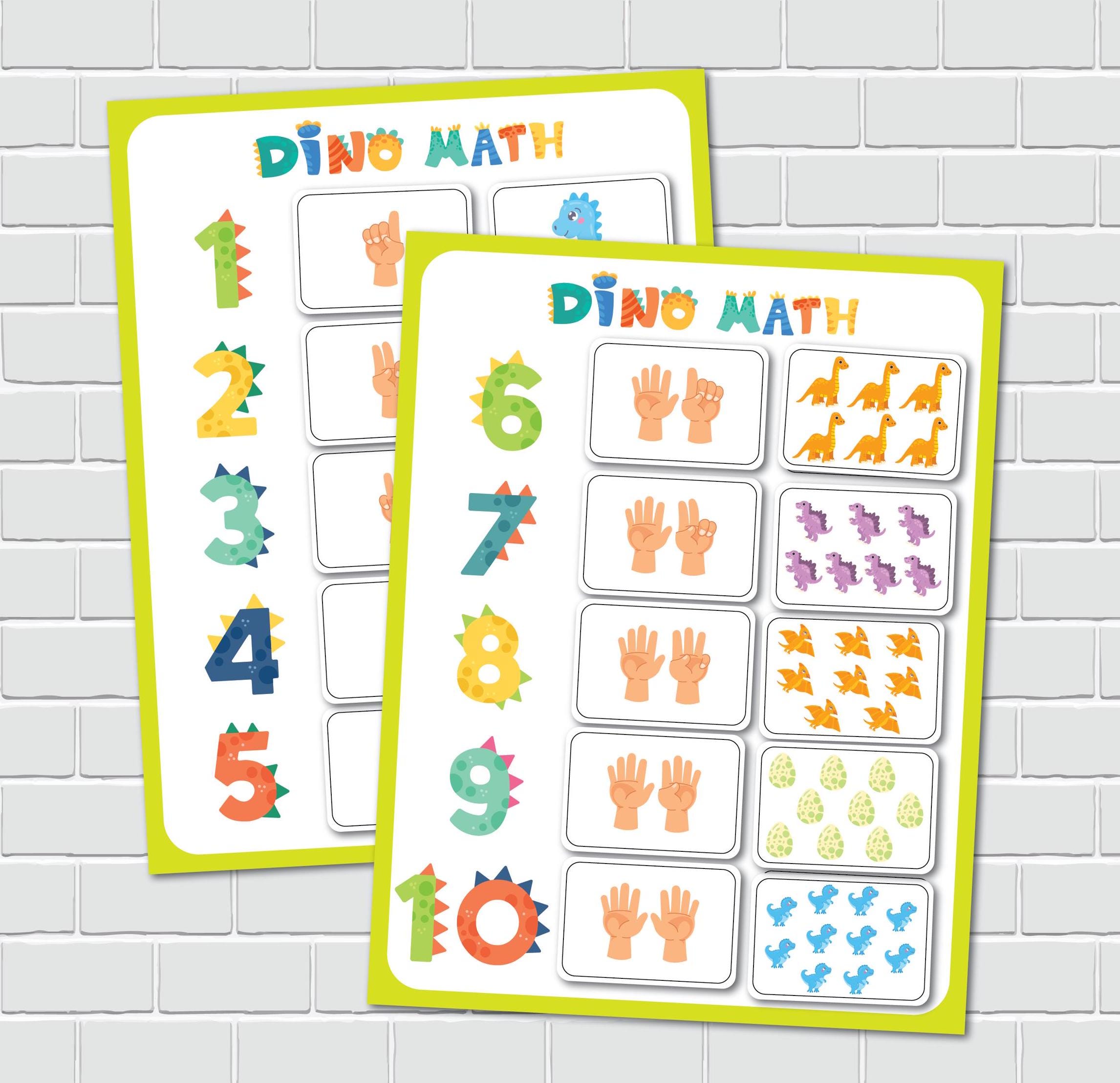 Dinosaur Counting Activity, Preschool Math, Homeschool Resource ...