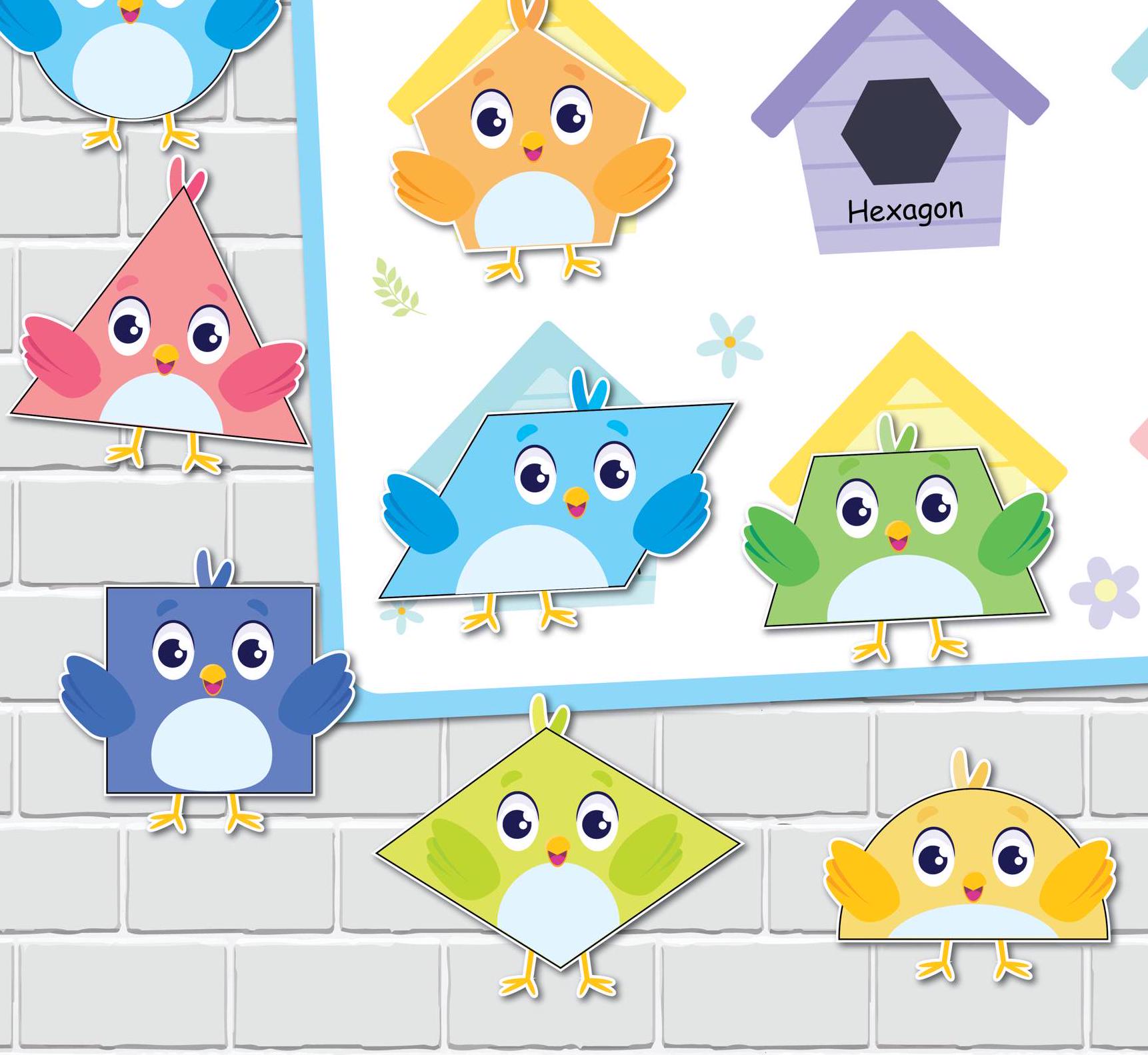 Bird Shape Matching Activity, 2D Shapes, Spring Busy Book, Files Folder ...