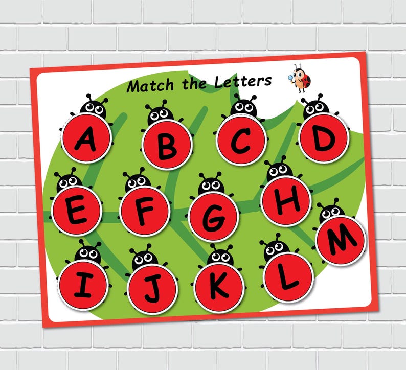 Ladybug ABC Matching Activity: Preschool Learning (digital Download) - Etsy