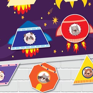Shape Matching Activity, 2D Shapes, Space Busy Book Page, File Folder ...
