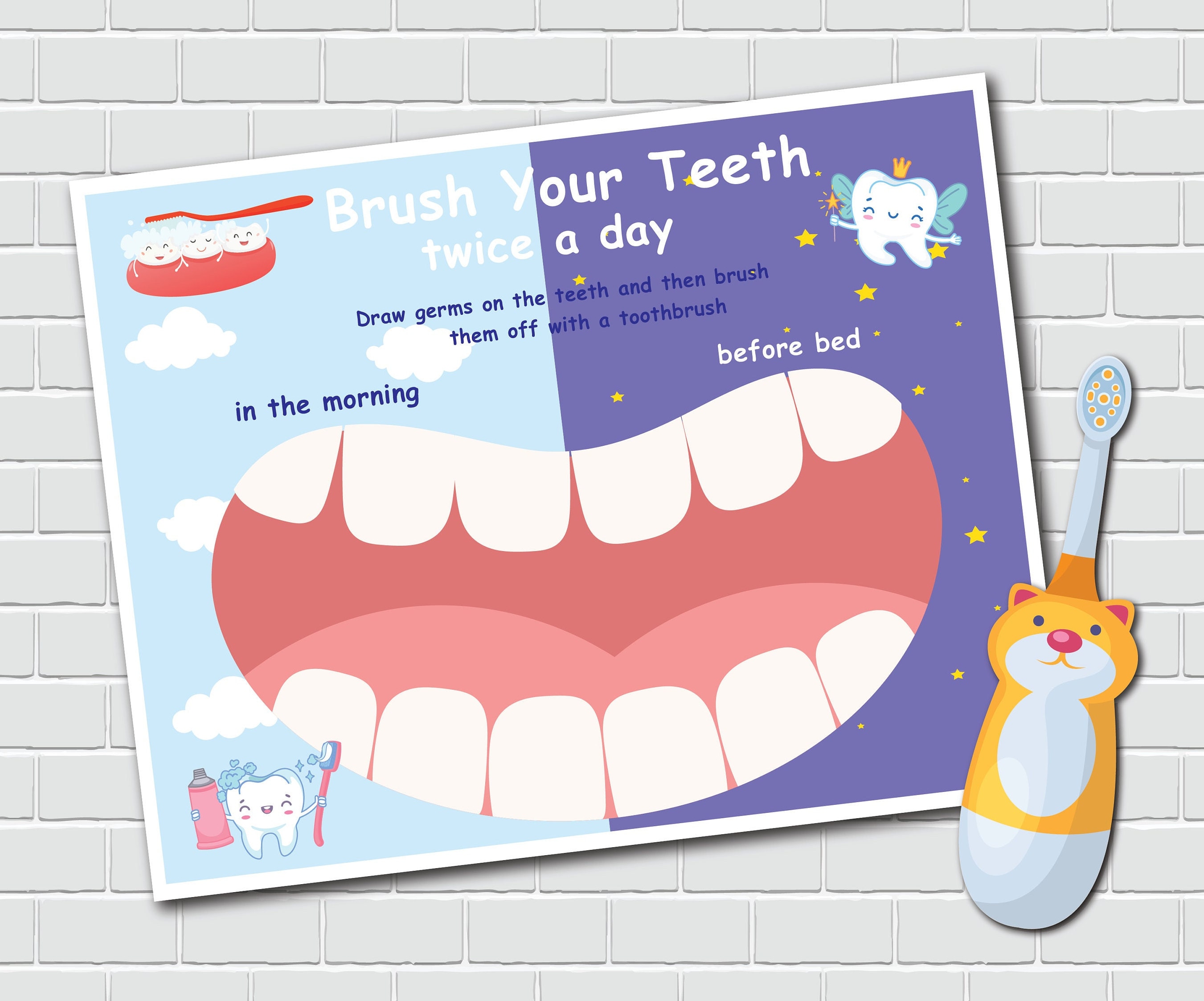Dental Health Preschool Printable Activity Kids Anatomy Learning Binder ...