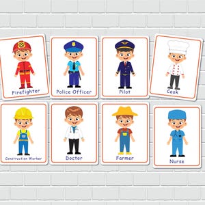 Community Helpers Dress up Preschool Printable Worksheets Professions ...
