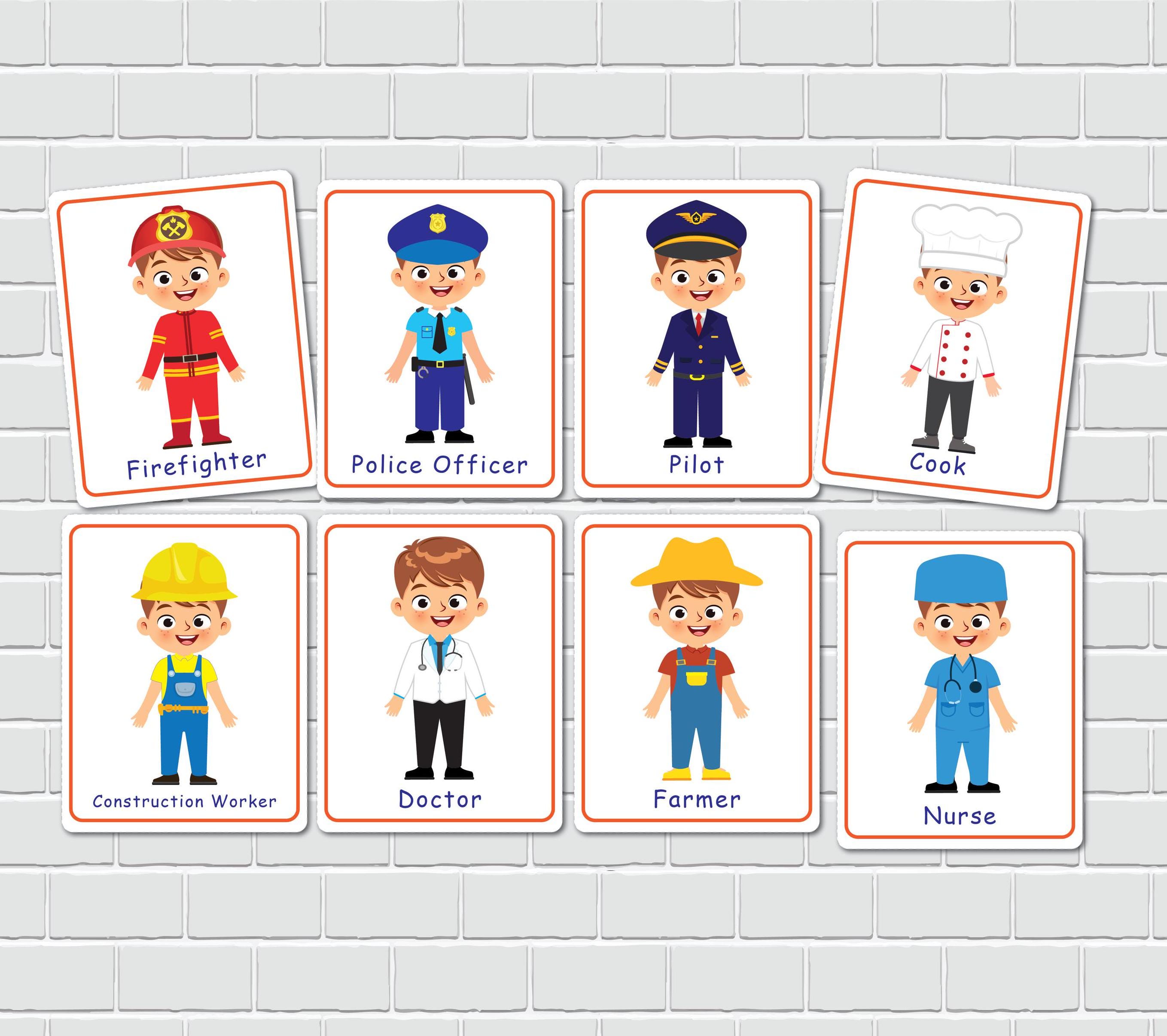 Community Helpers Dress up Preschool Printable Worksheets Professions ...