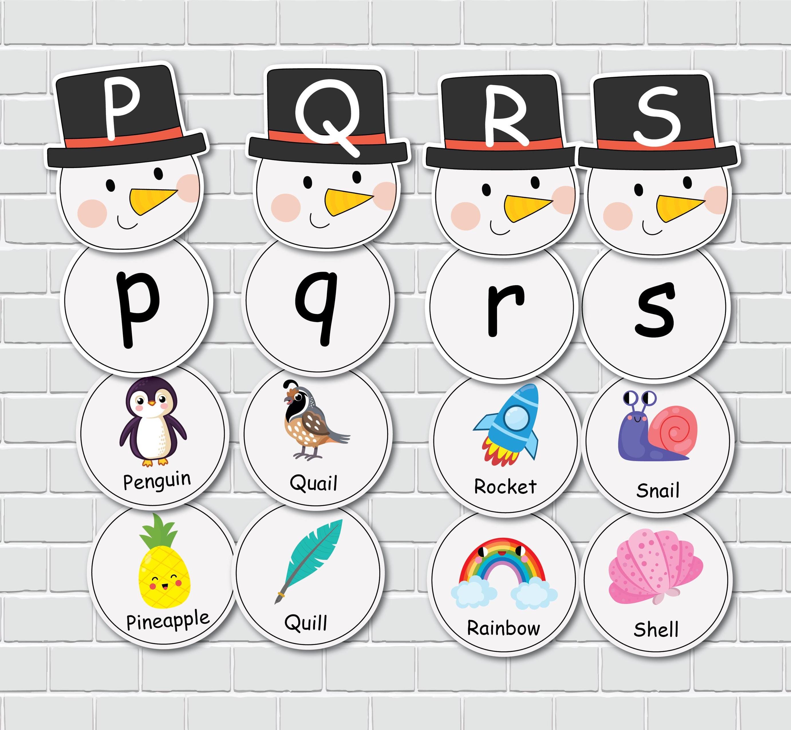 Snowman Alphabet Matching Game, Winter Activity (digital Download ...