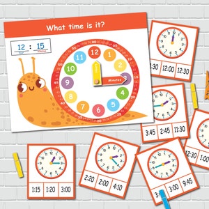 Learning Time Printable Clock, Telling Time Learning Activities ...