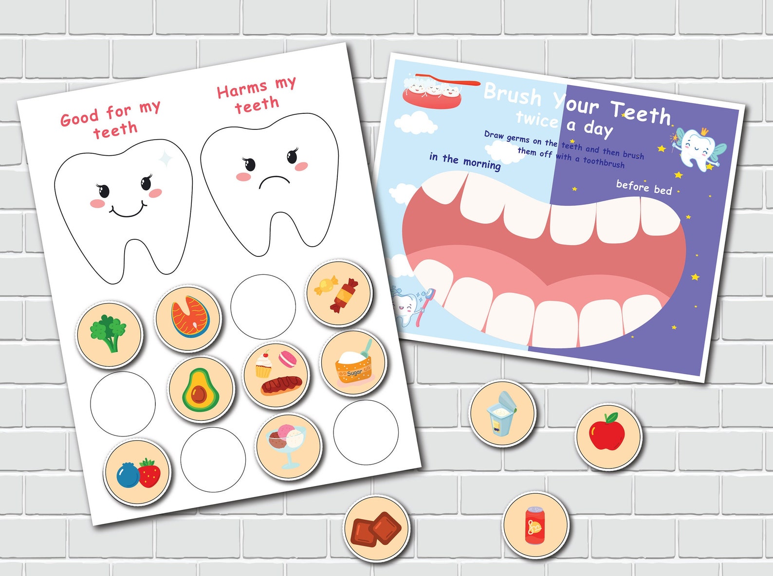 Dental Health Preschool Printable Activity Kids Anatomy - Etsy
