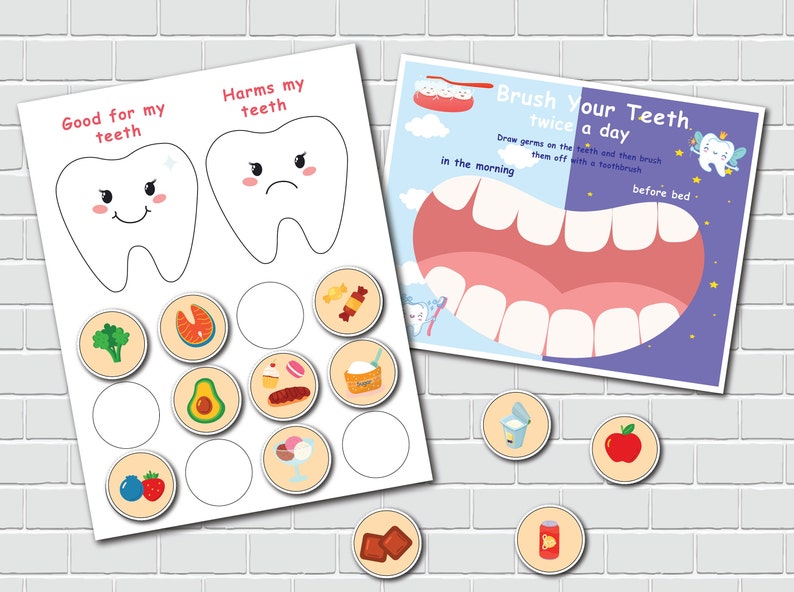 Dental Health Preschool Printable Activity Kids Anatomy - Etsy