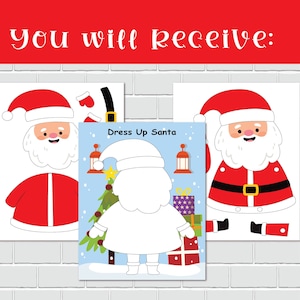 Build a Santa Activity. Christmas Paper Doll. Pretend Play Winter ...