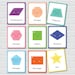 2D Shapes Flash Cards. Preschool Learning Activity. Toddler Geometric ...