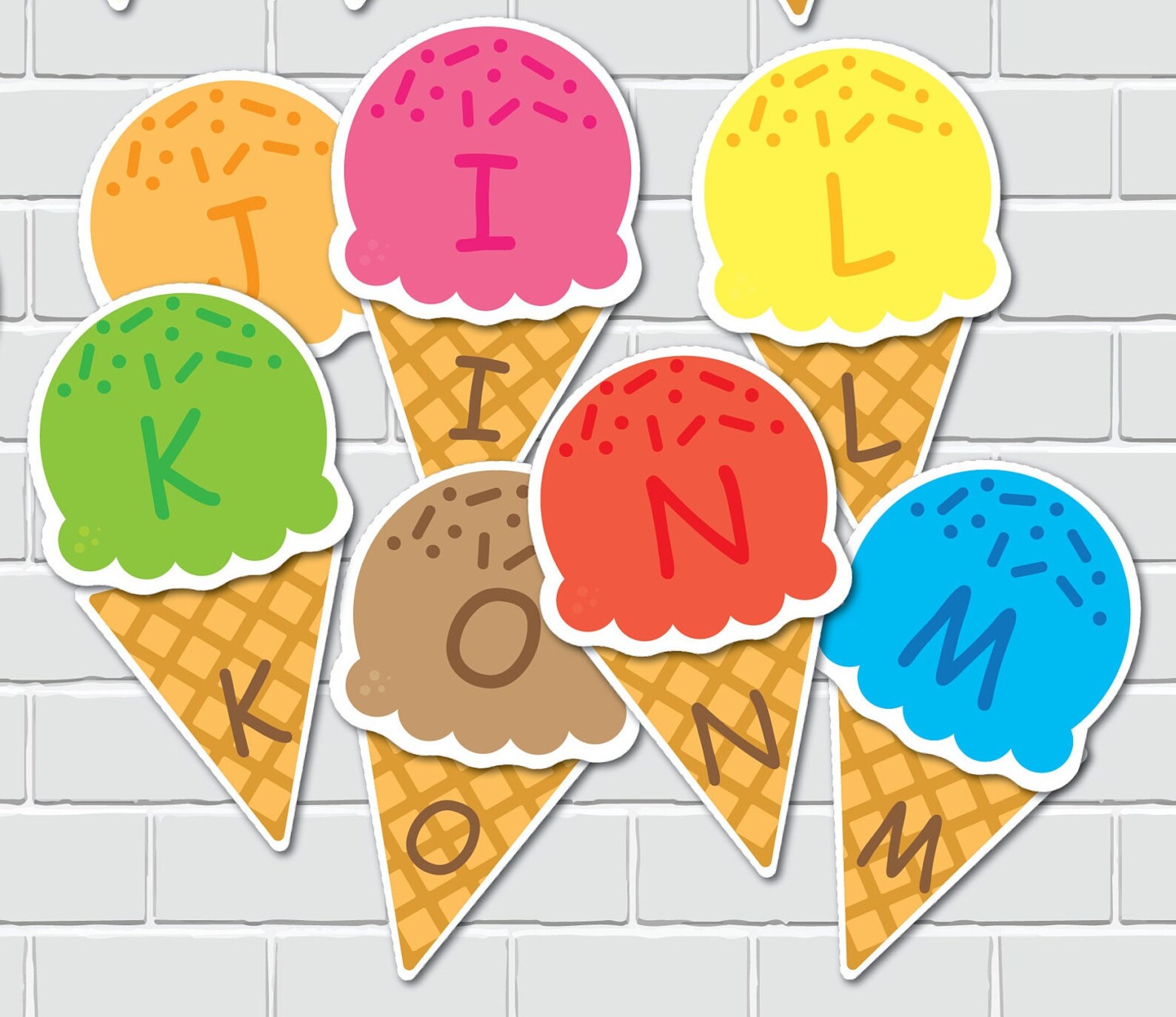 Ice Cream Alphabet Matching Activity. Toddler Printable ABC - Etsy