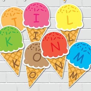 Ice Cream Alphabet Matching Activity. Toddler Printable ABC Learning ...
